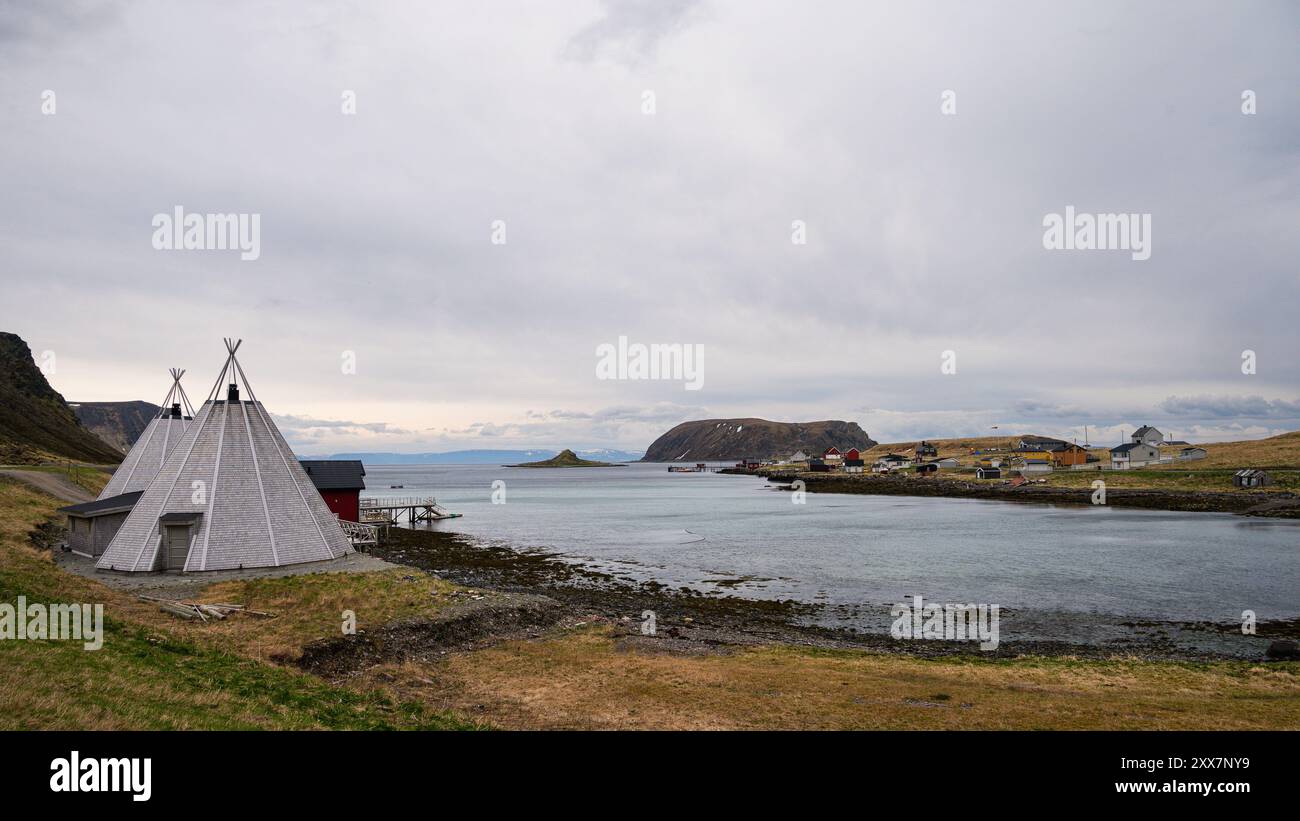 nature sceneries inside the island of Mageroya along the road to get to ...
