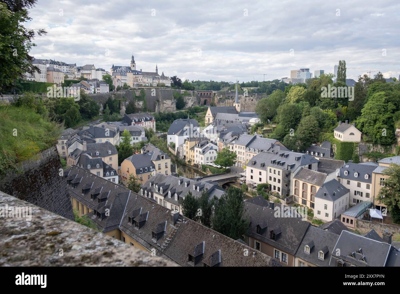 View of Luxembourg City from above Stock Photo - Alamy