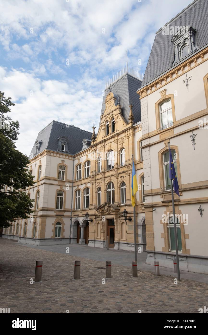 Typical ancient buildings in the center of Luxembourg city Stock Photo ...