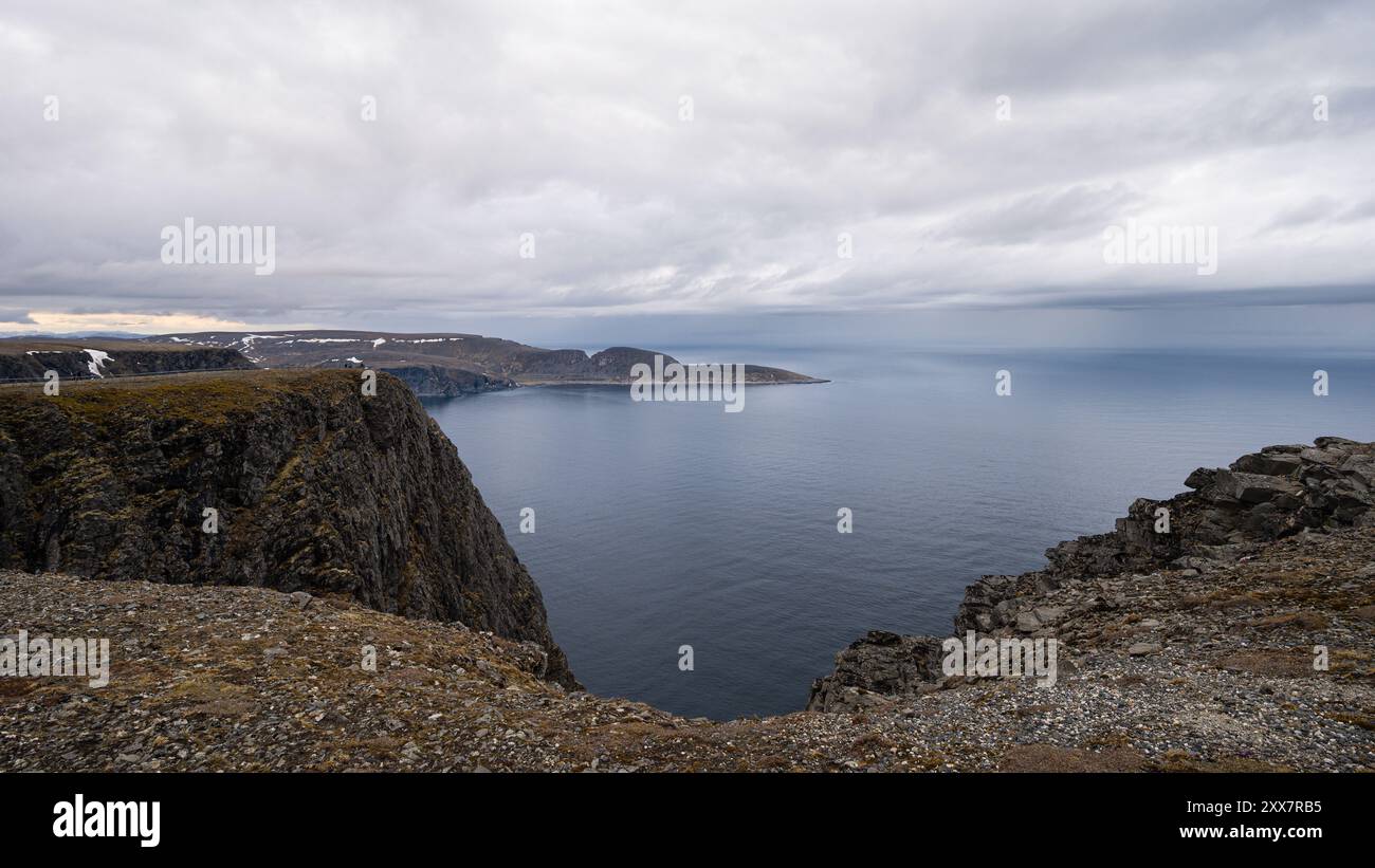 nature sceneries inside the island of Mageroya along the road to get to ...