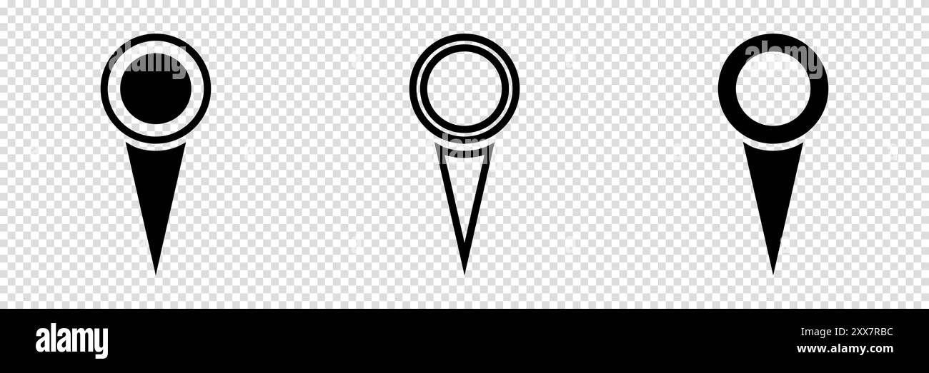 Set of Location pin icons. GPS marker. Vector illustration Stock Vector ...