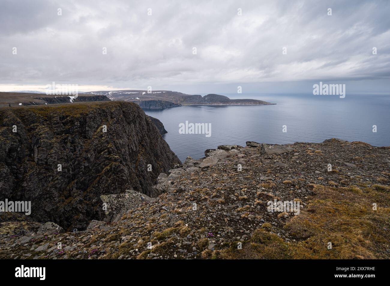 nature sceneries inside the island of Mageroya along the road to get to ...
