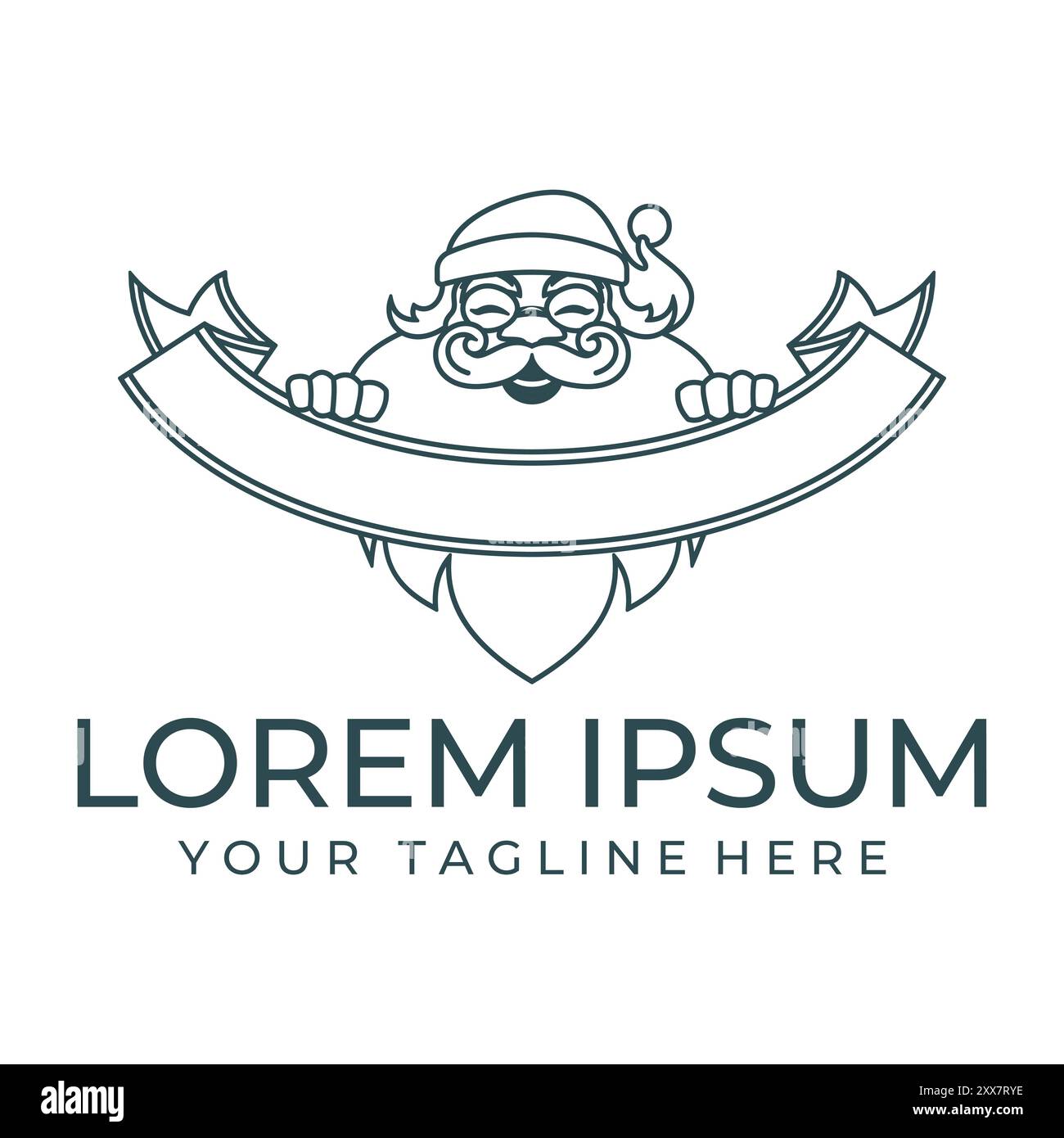 Santa logo vector illustrations design icon symbol Stock Vector Image ...