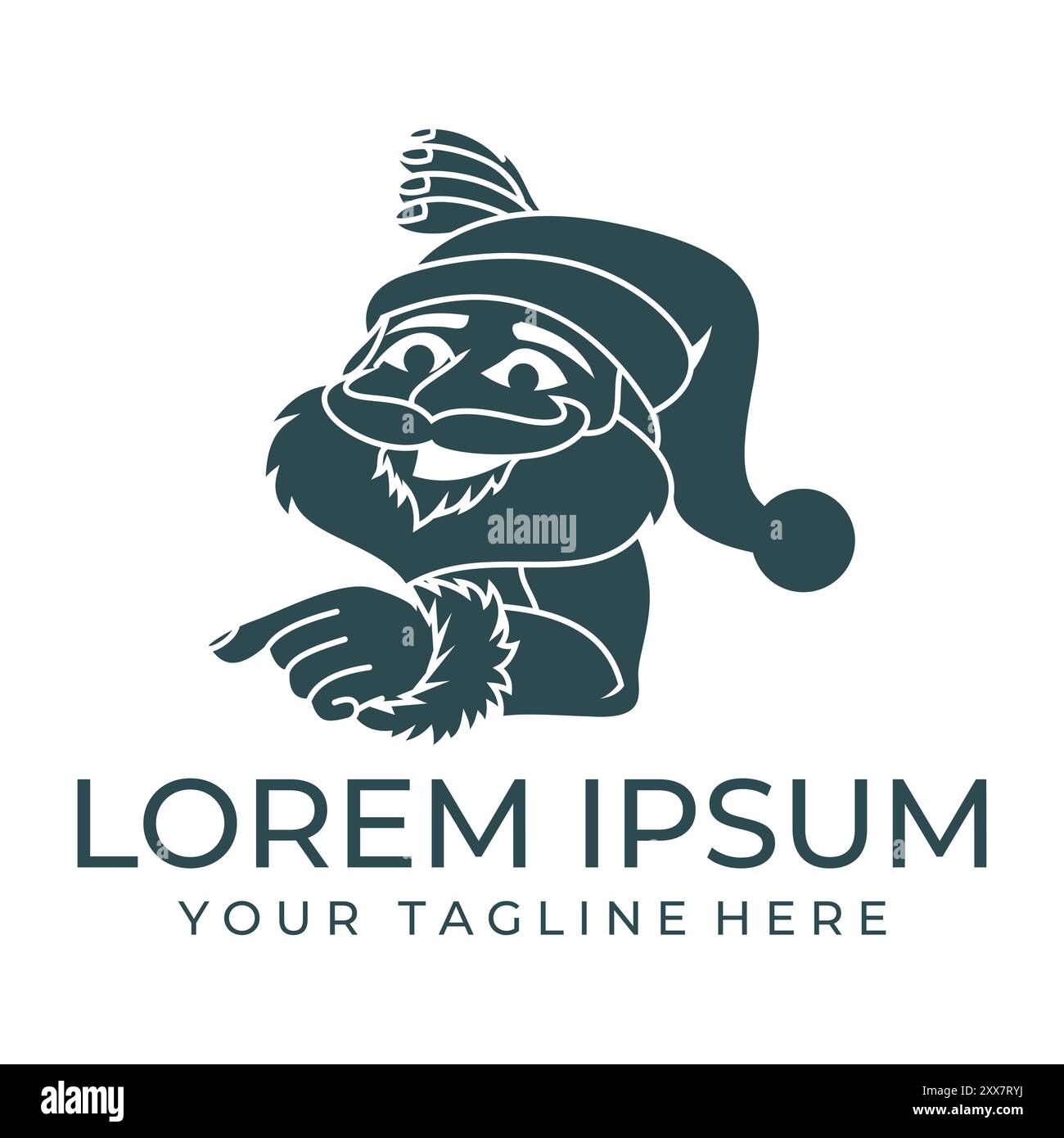 Santa logo vector illustrations design icon symbol Stock Vector Image ...