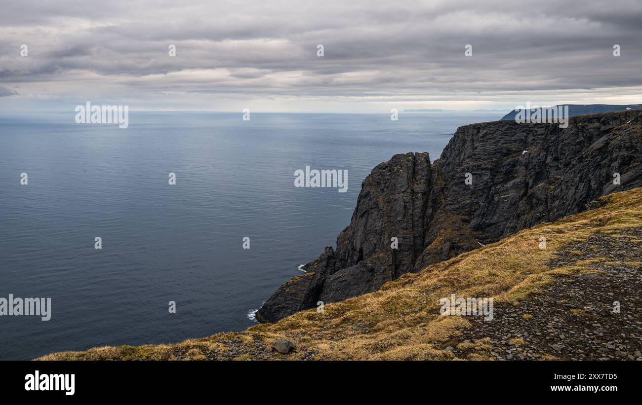 nature sceneries inside the island of Mageroya along the road to get to ...