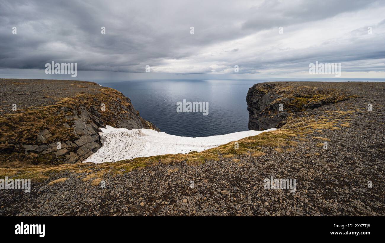 nature sceneries inside the island of Mageroya along the road to get to ...