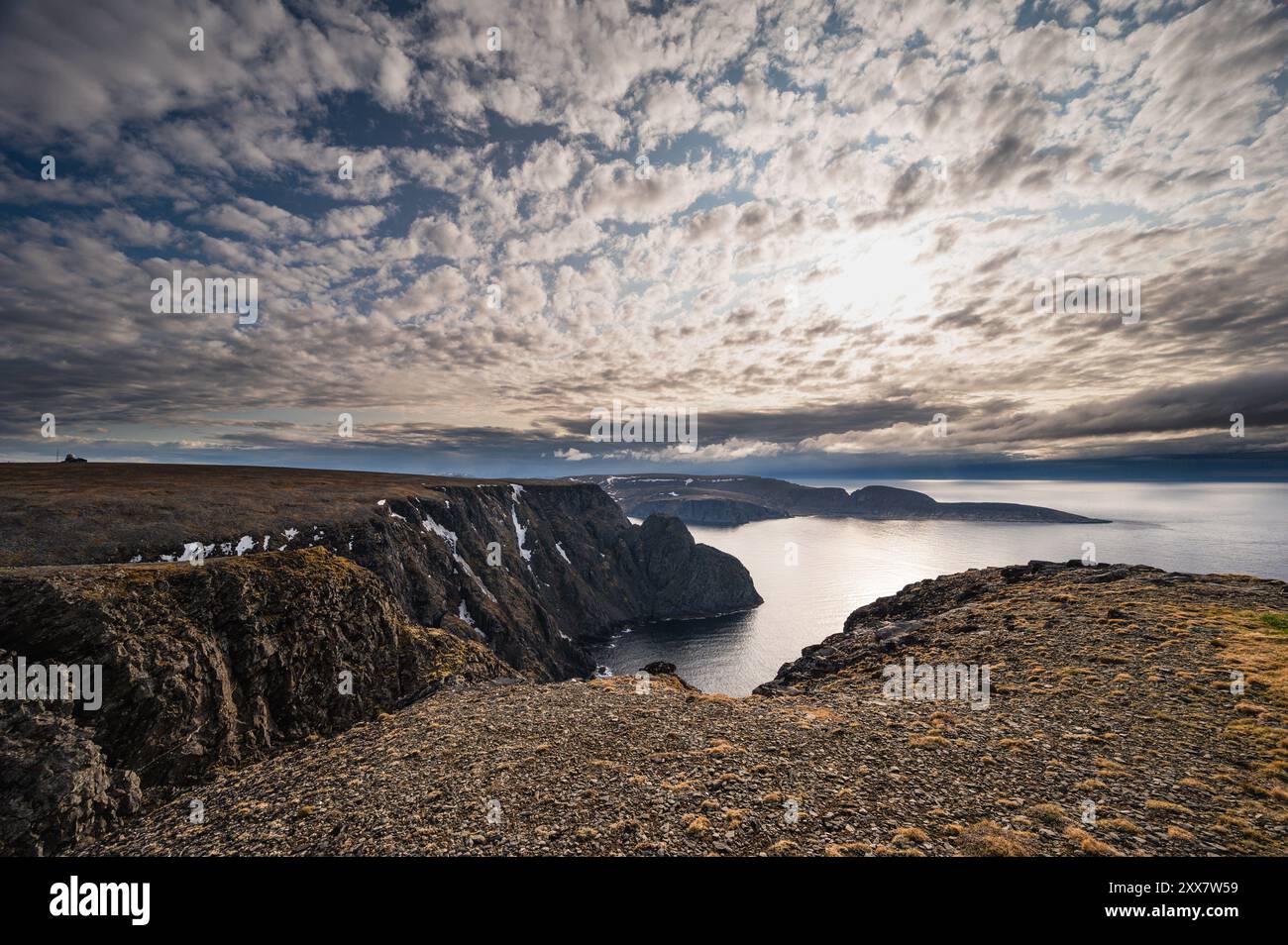 nature sceneries inside the island of Mageroya along the road to get to ...