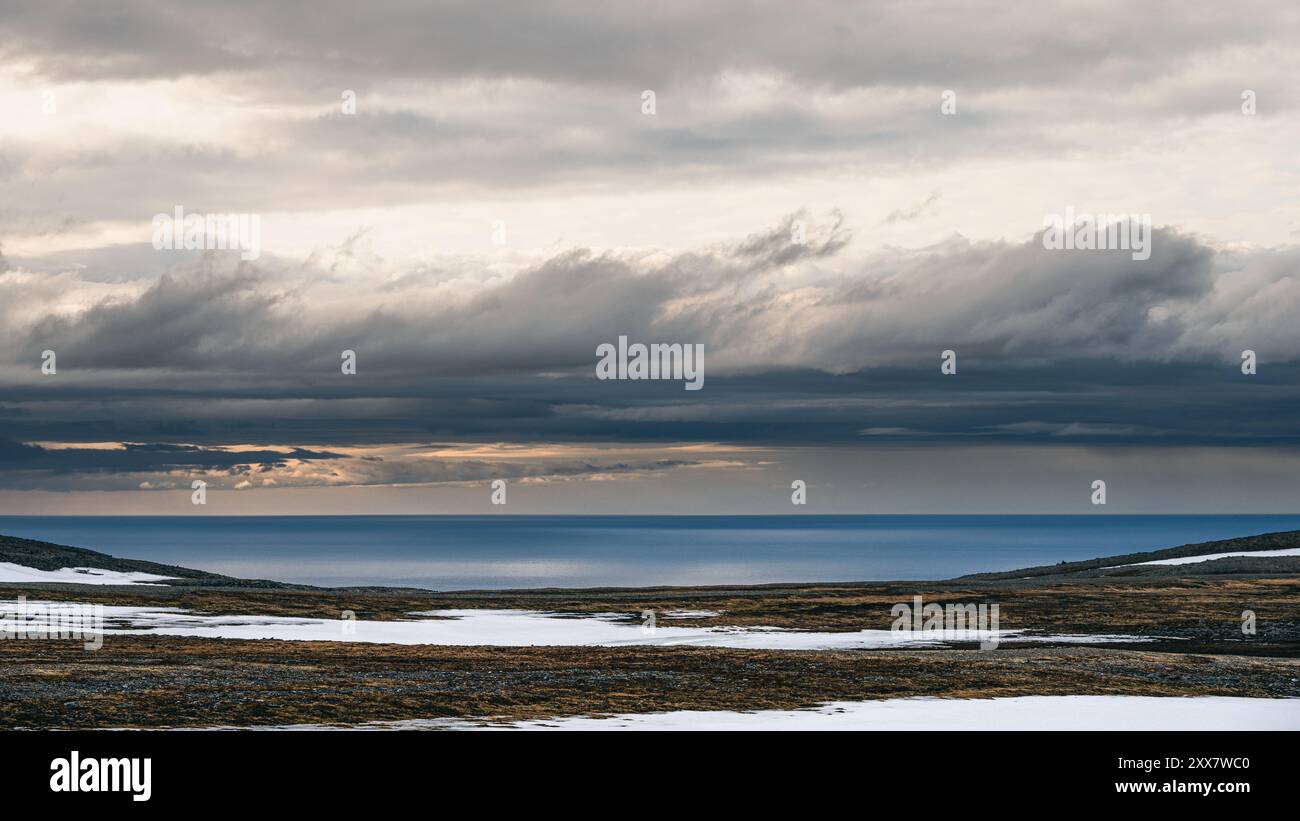 nature sceneries inside the island of Mageroya along the road to get to ...