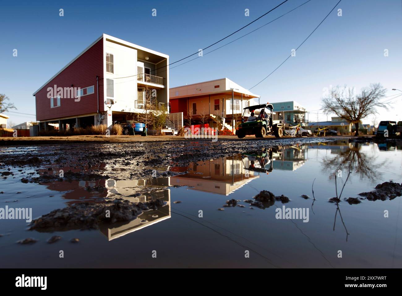 The New Orleans neighborhood Lower Ninth Ward was devastated by the ...