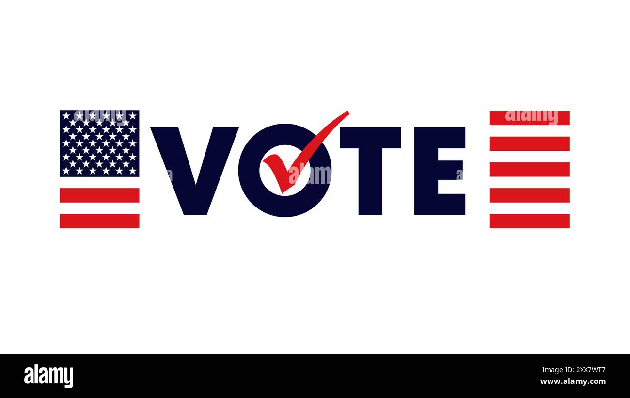 Vote 2024, Election day in USA. Vote word with US flag for Presidential ...