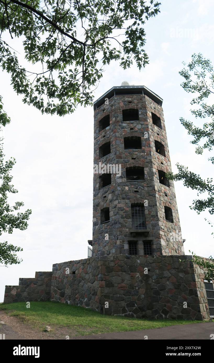 Duluth, United States. 22nd Aug, 2024. The Enger Observation Tower is ...