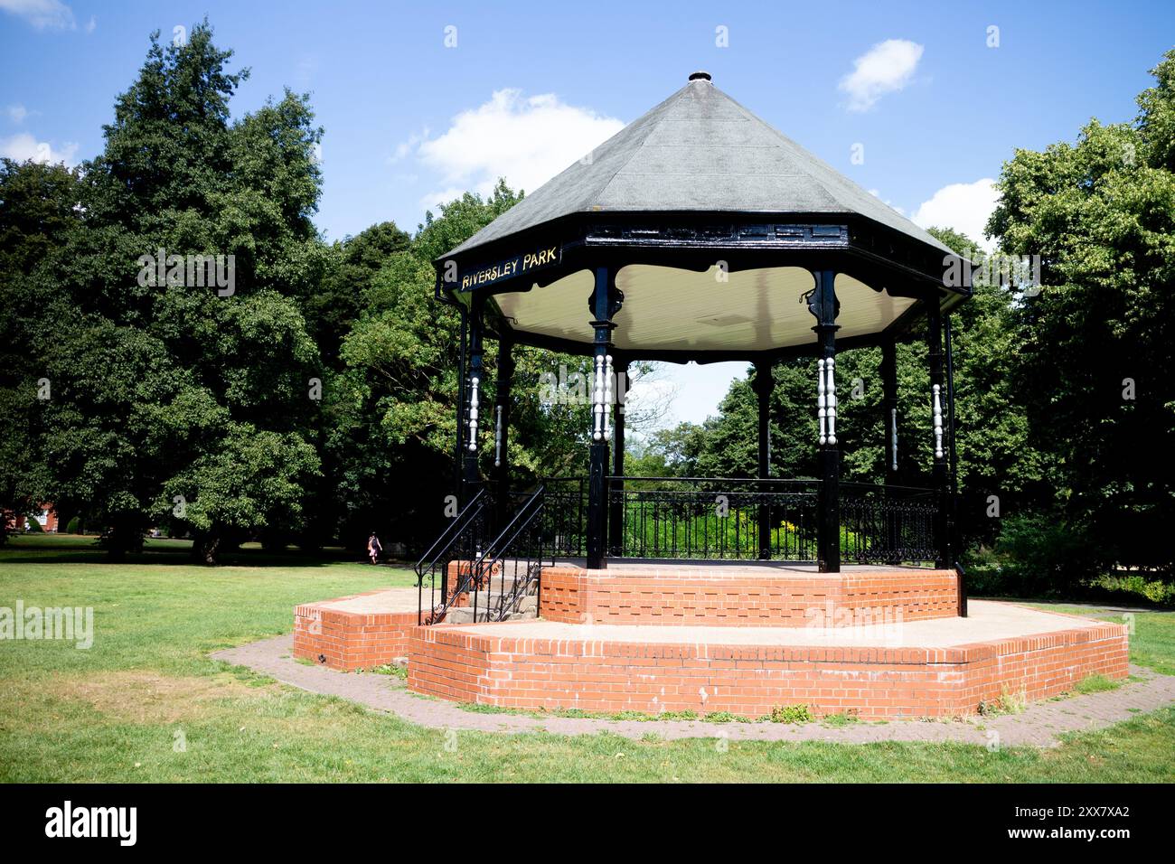 The bandstand, Riversley Park, Nuneaton, Warwickshire, England, UK ...