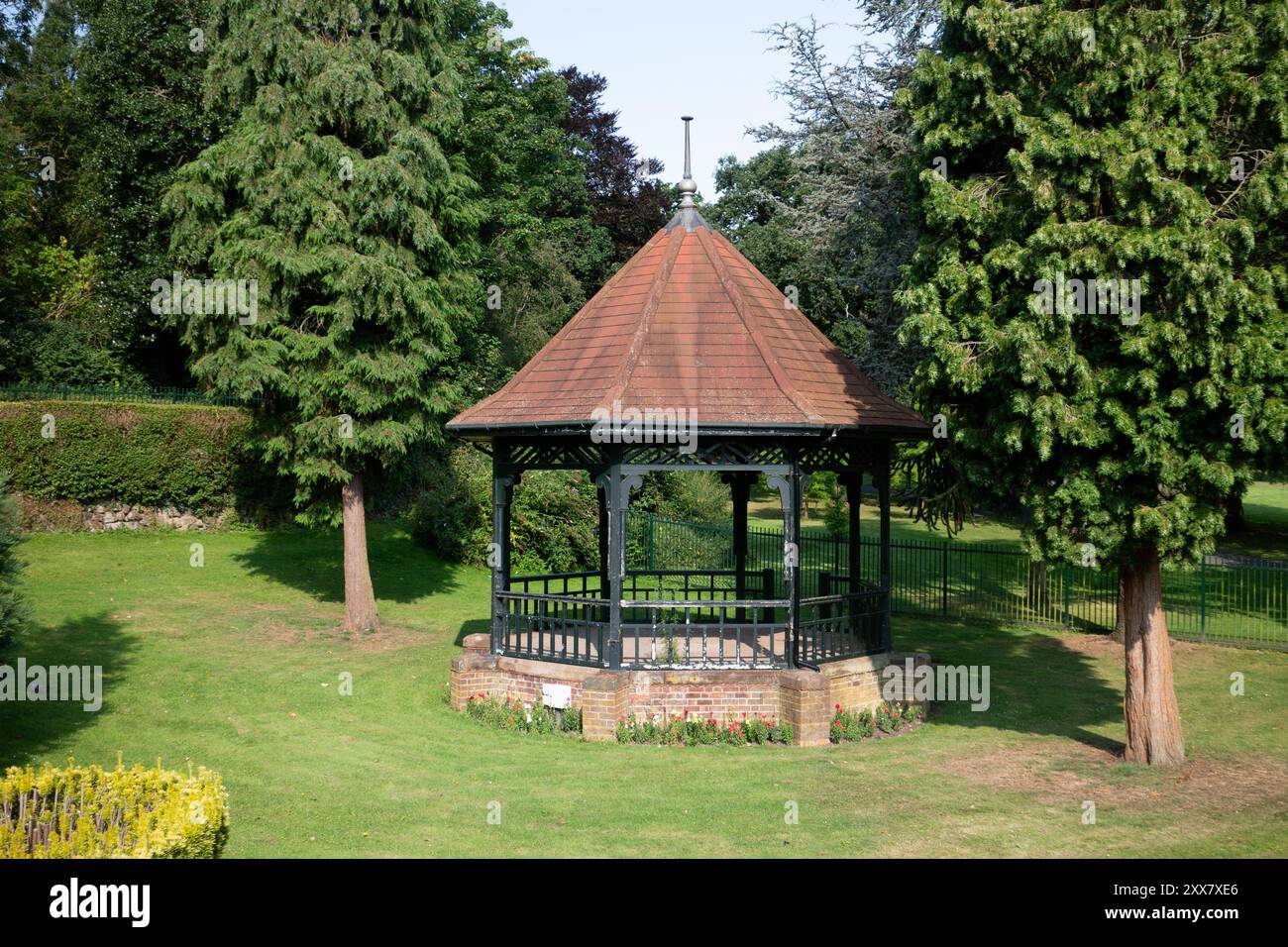 The bandstand, Brunswick Park, Wednesbury, West Midlands, England, UK ...