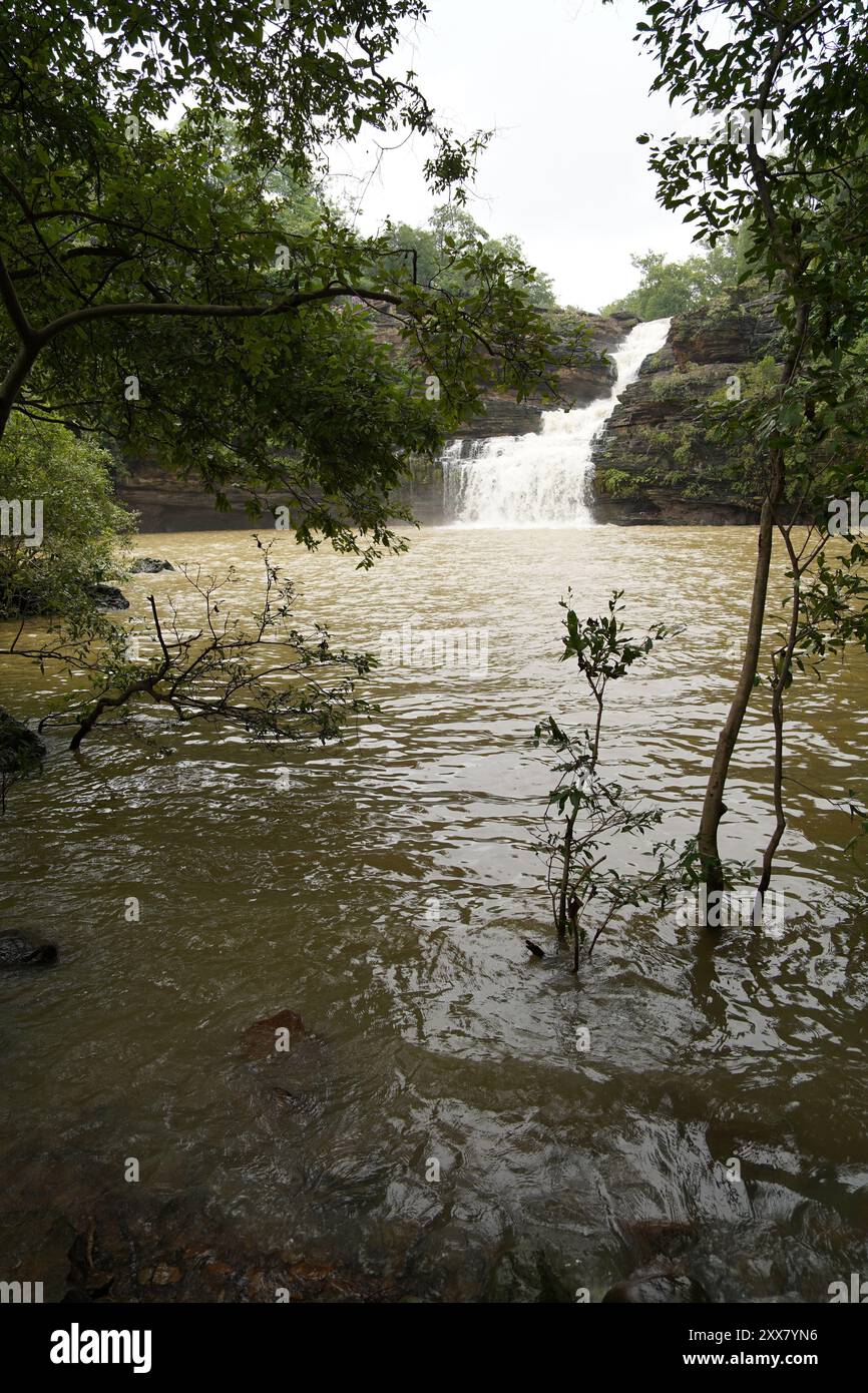 Pandav Falls, nestled within Panna National Park in Madhya Pradesh's ...
