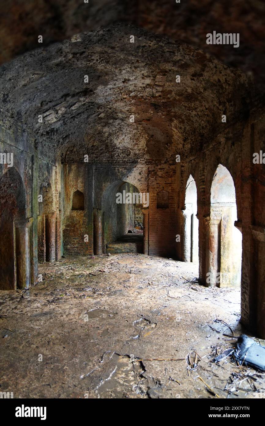 Interior of the ancient caves at Pandav Falls, believed to have ...