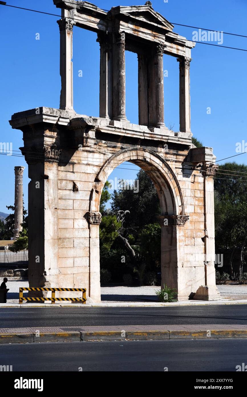 Arch of Hadrian - Athens, Greece Stock Photo - Alamy