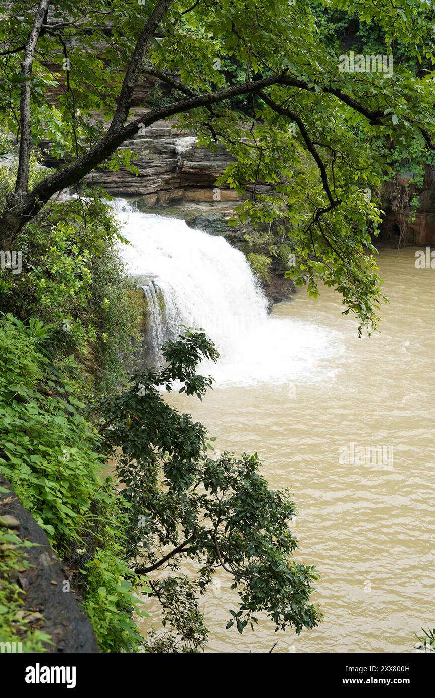 Pandav Falls, nestled within Panna National Park in Madhya Pradesh's ...