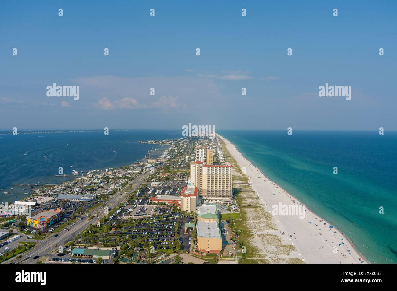 Aerial view of Pensacola Beach in August Stock Photo - Alamy
