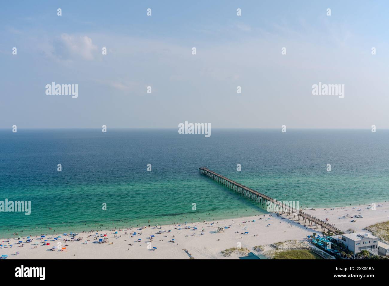 Pensacola Beach Gulf Pier in August Stock Photo - Alamy