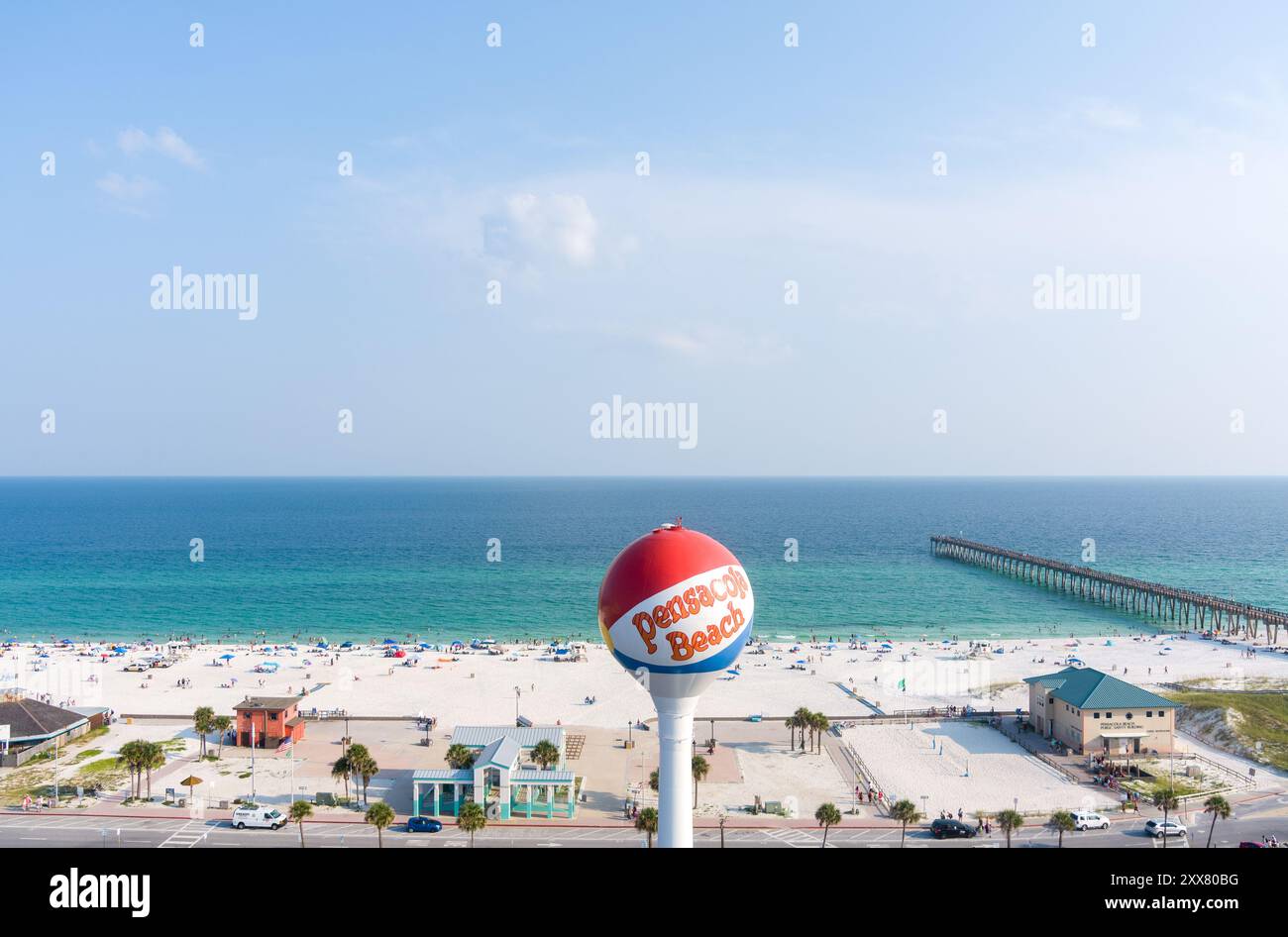 Aerial view of Pensacola Beach Stock Photo - Alamy