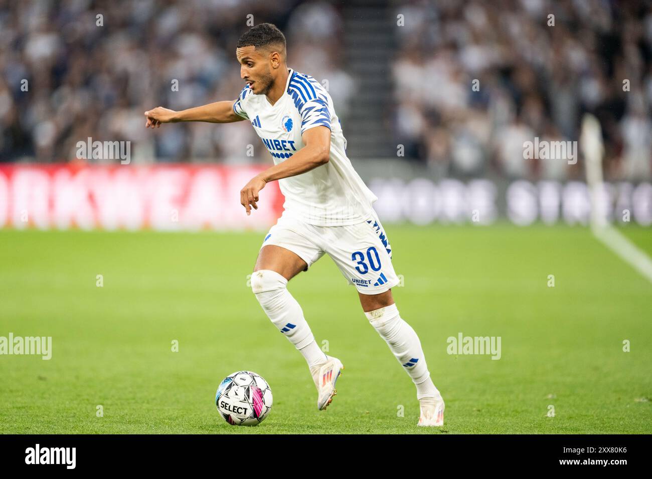Copenhagen, Denmark. 22nd Aug, 2024. Elias Achouri (30) of FC ...
