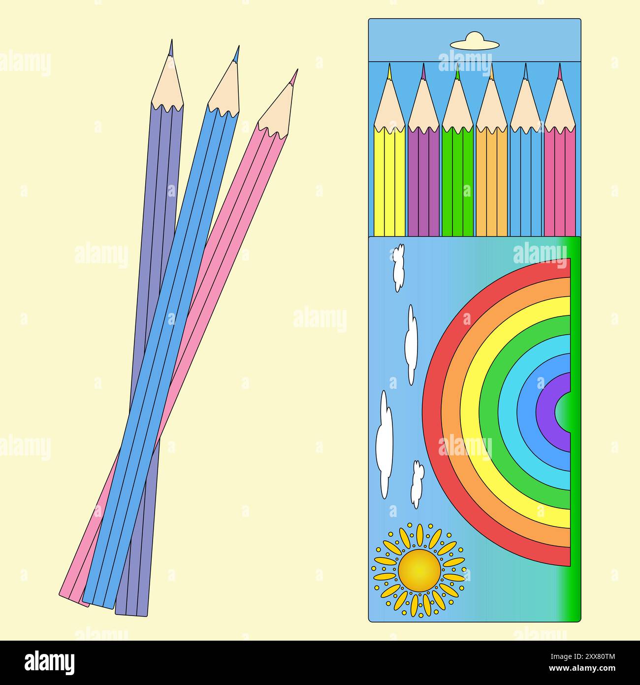 Kids learning in classroom illustration hi-res stock photography and ...