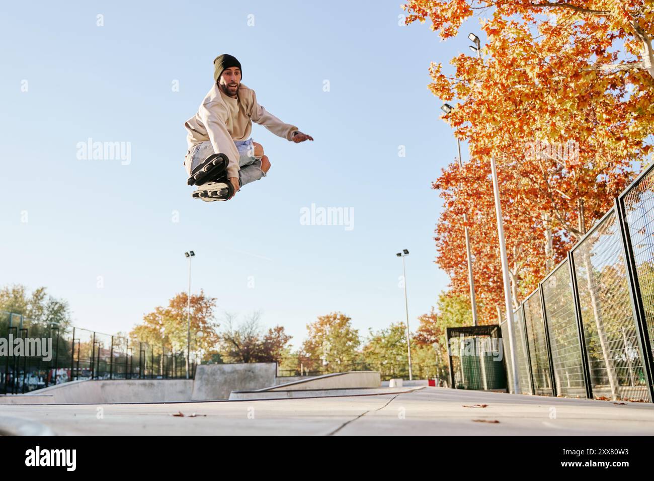 Inline skates and jump hi-res stock photography and images - Alamy