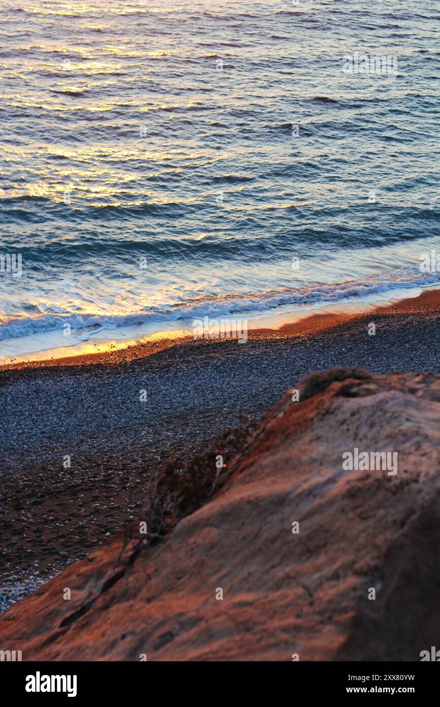 Golden light reflects on beach hi-res stock photography and images - Alamy