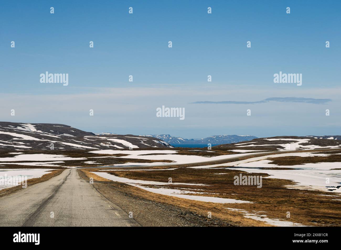 nature sceneries inside the island of Mageroya along the road to get to ...