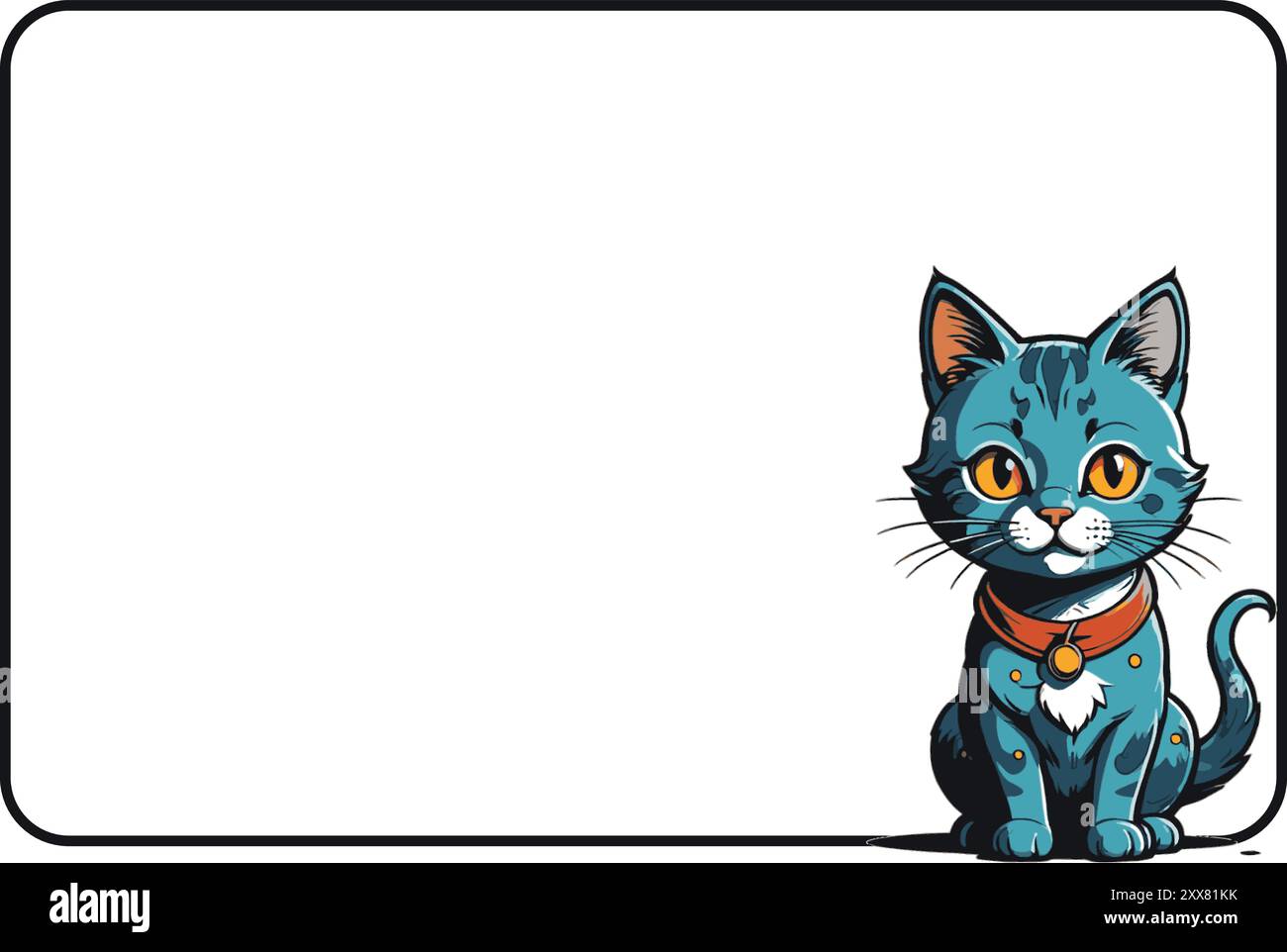 Cat and an empty space Stock Vector Image & Art - Alamy