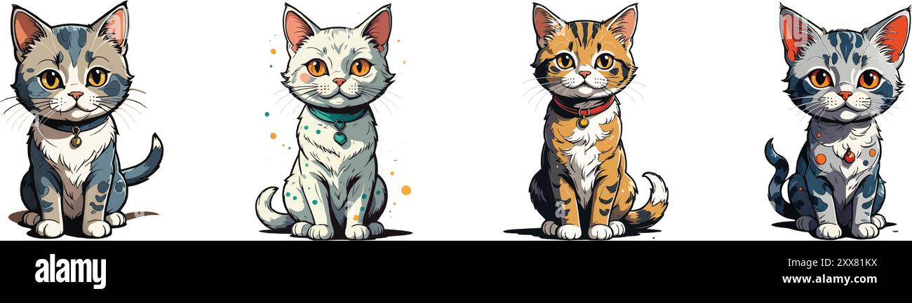 Set of cats Stock Vector Image & Art - Alamy