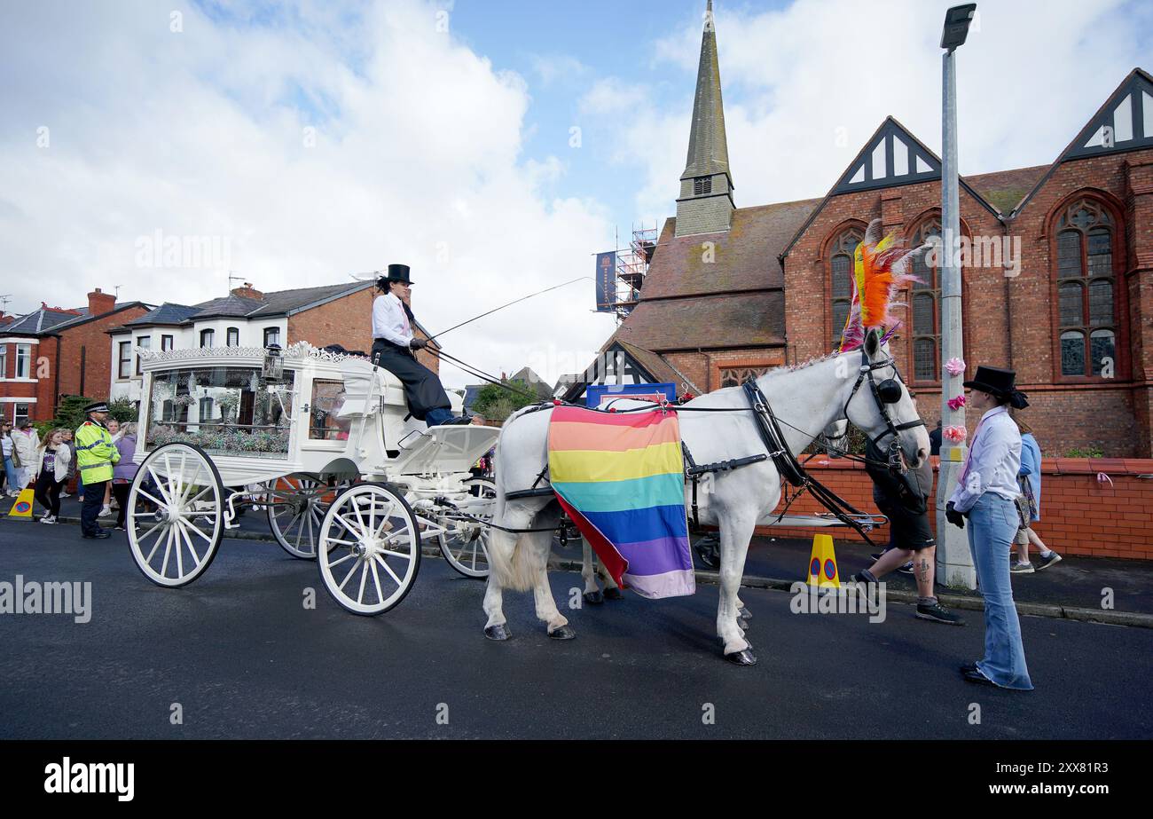 The horse-drawn carriage that carried the coffin of Southport stabbing ...