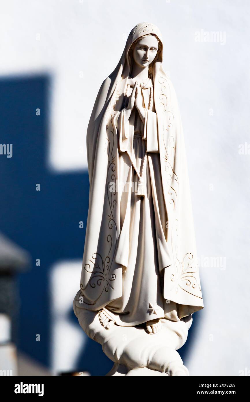 Statue of virgin Maria in the Alhambra Cemetery Stock Photo - Alamy
