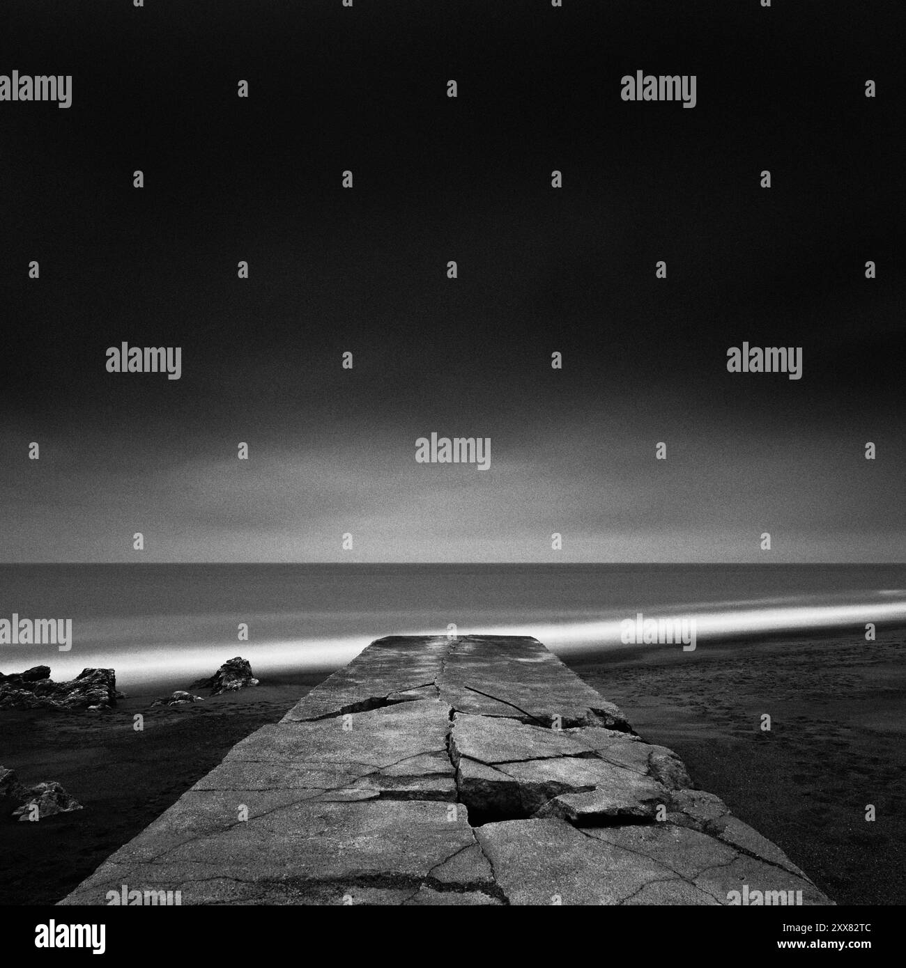 Stone jetty at the beach, Aichi Prefecture, Japan Stock Photo - Alamy