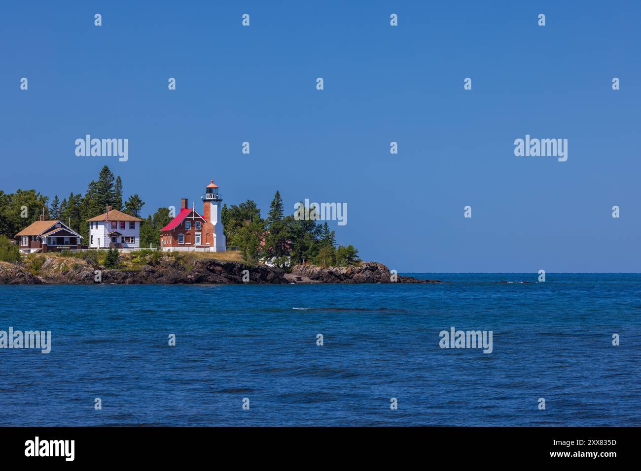 Eagle Harbor Lighthouse Along Lake Superior Stock Photo - Alamy