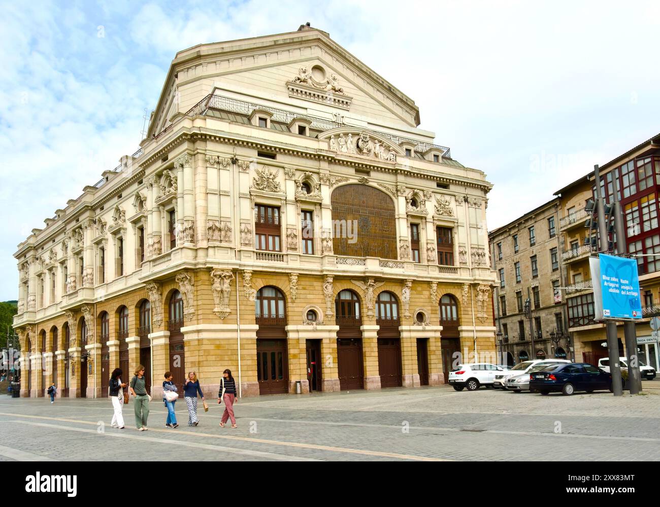 Rear facade of the Teatro Arriaga opera house rebuilt in 1985 after ...