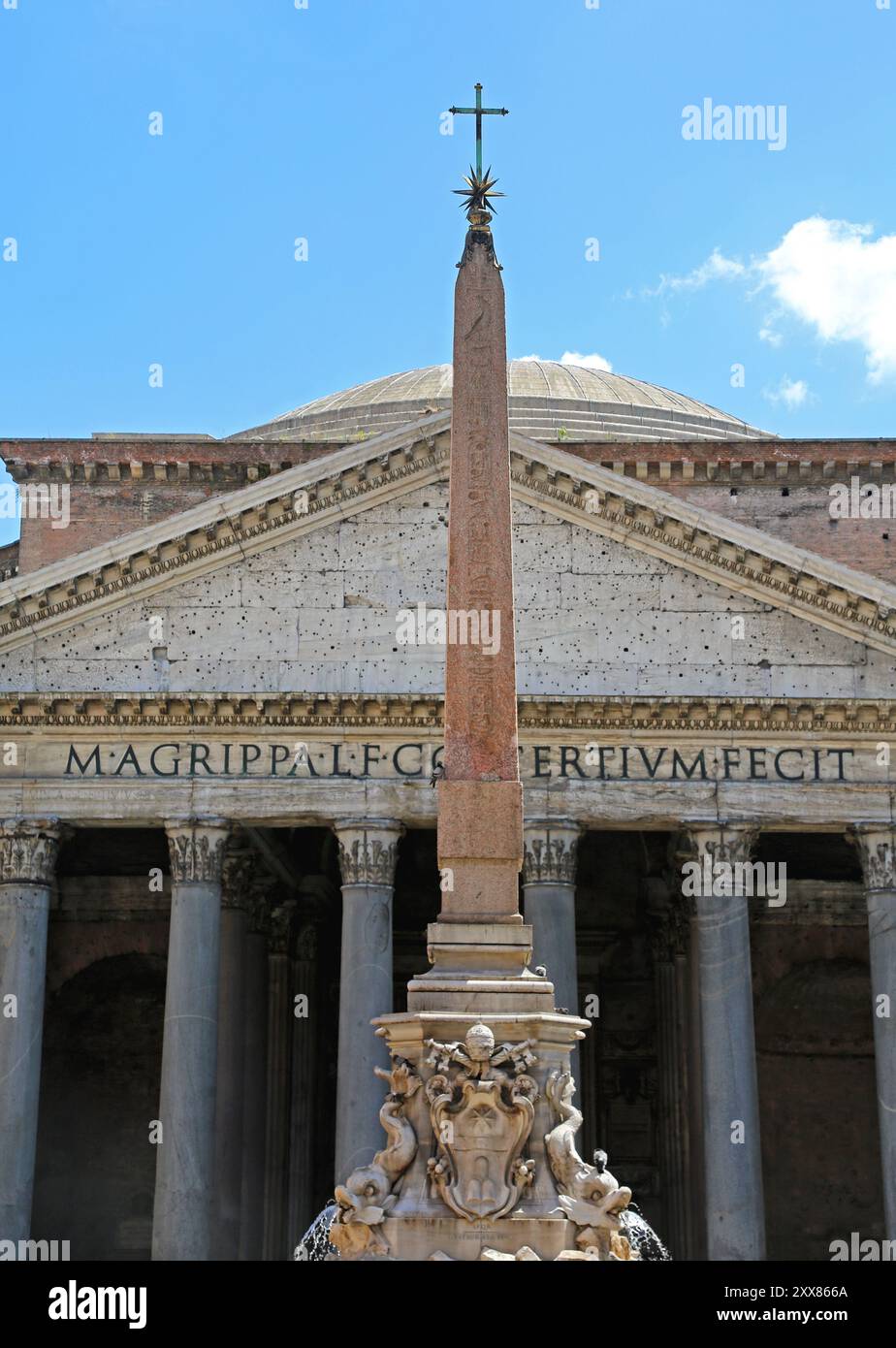 Rome, Italy - June 30, 2014: Egyptian Obelisk Historic Landmark in ...