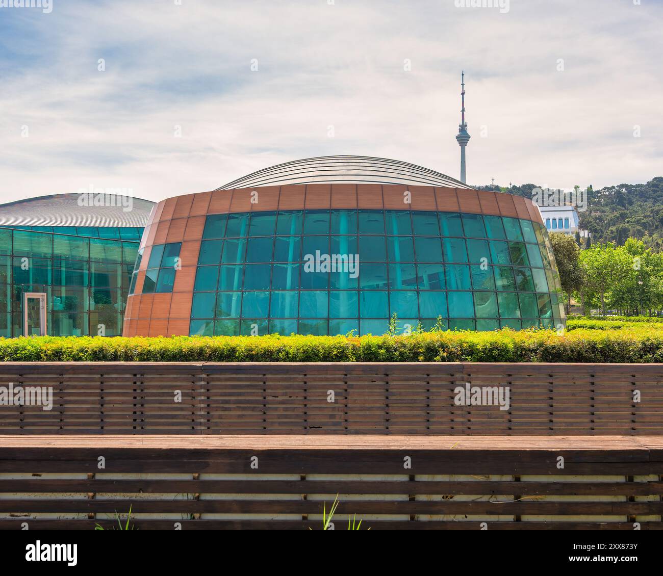 The modern architecture of the International Mugham Center stands ...