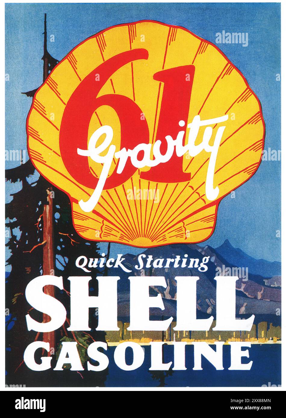 Shell poster vintage Cut Out Stock Images & Pictures - Alamy