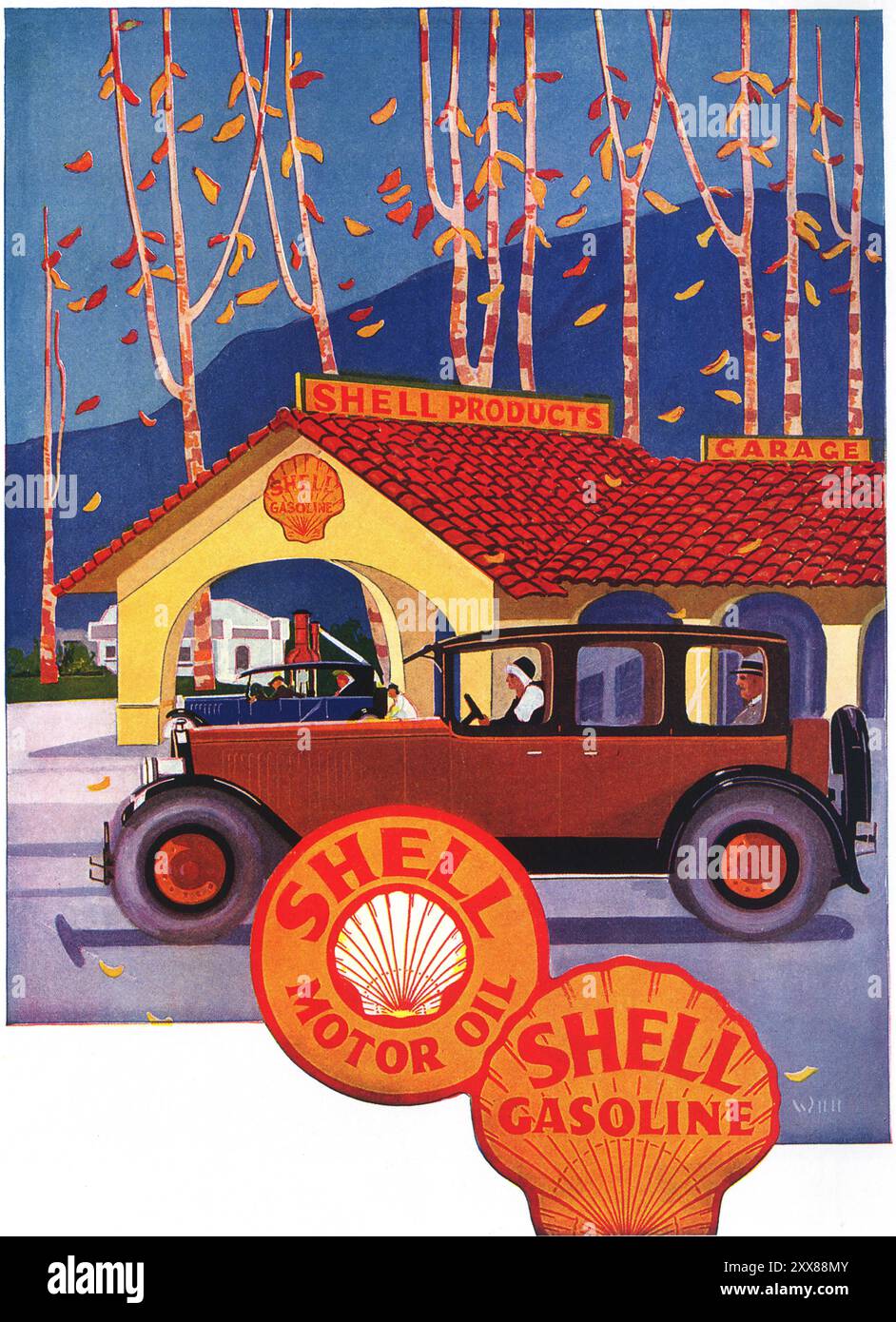 Shell poster vintage Cut Out Stock Images & Pictures - Alamy