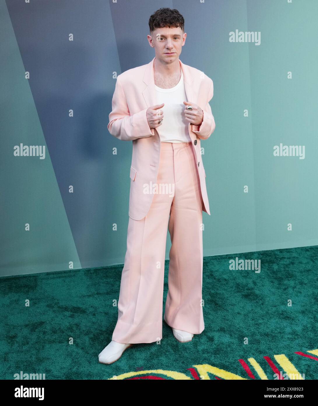 Chris Perfetti arrives at the Hulu's ONLY MURDERS IN THE BUILDING ...