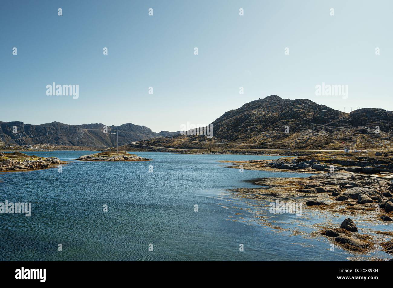 views of the fishing village of Giesvaer and its surroundings, Mageroya ...