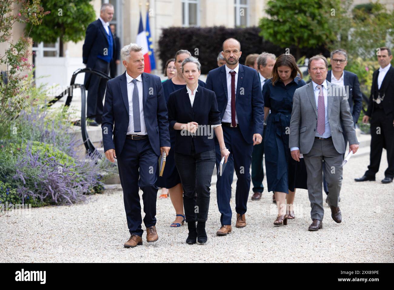 Nouveau Front Populaire (New Popular Front) NFP left-wing coalition ...