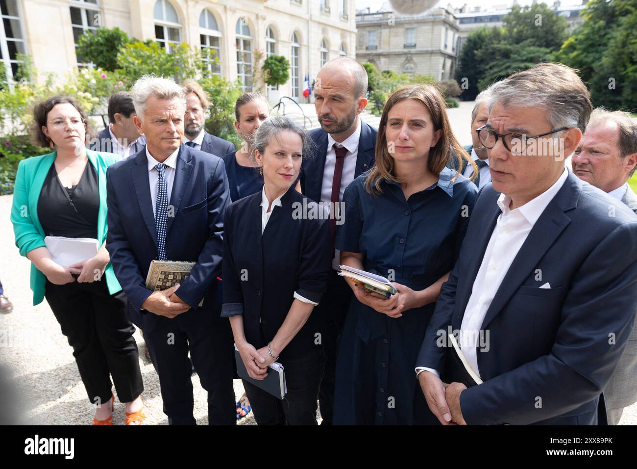 Nouveau Front Populaire (New Popular Front) NFP left-wing coalition ...