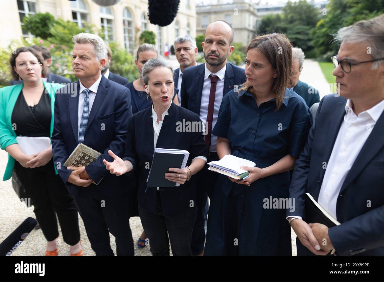 Nouveau Front Populaire (New Popular Front) NFP left-wing coalition ...