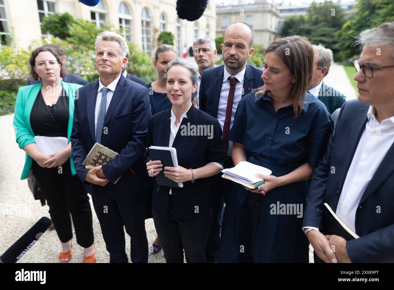 Nouveau Front Populaire (New Popular Front) NFP left-wing coalition ...