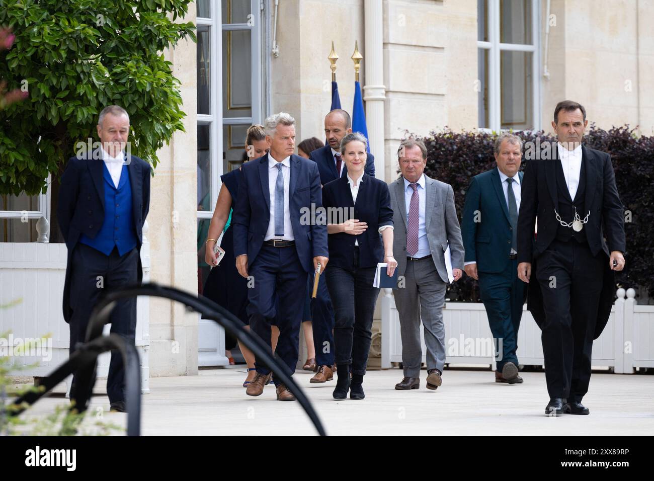 Nouveau Front Populaire (New Popular Front) NFP left-wing coalition ...