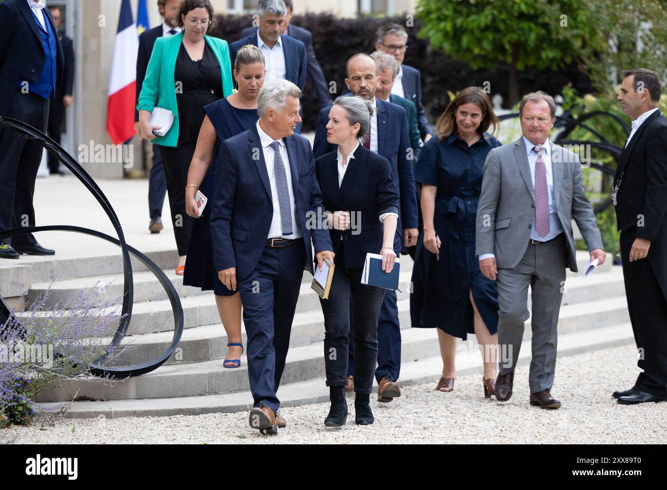 Nouveau Front Populaire (New Popular Front) NFP left-wing coalition ...