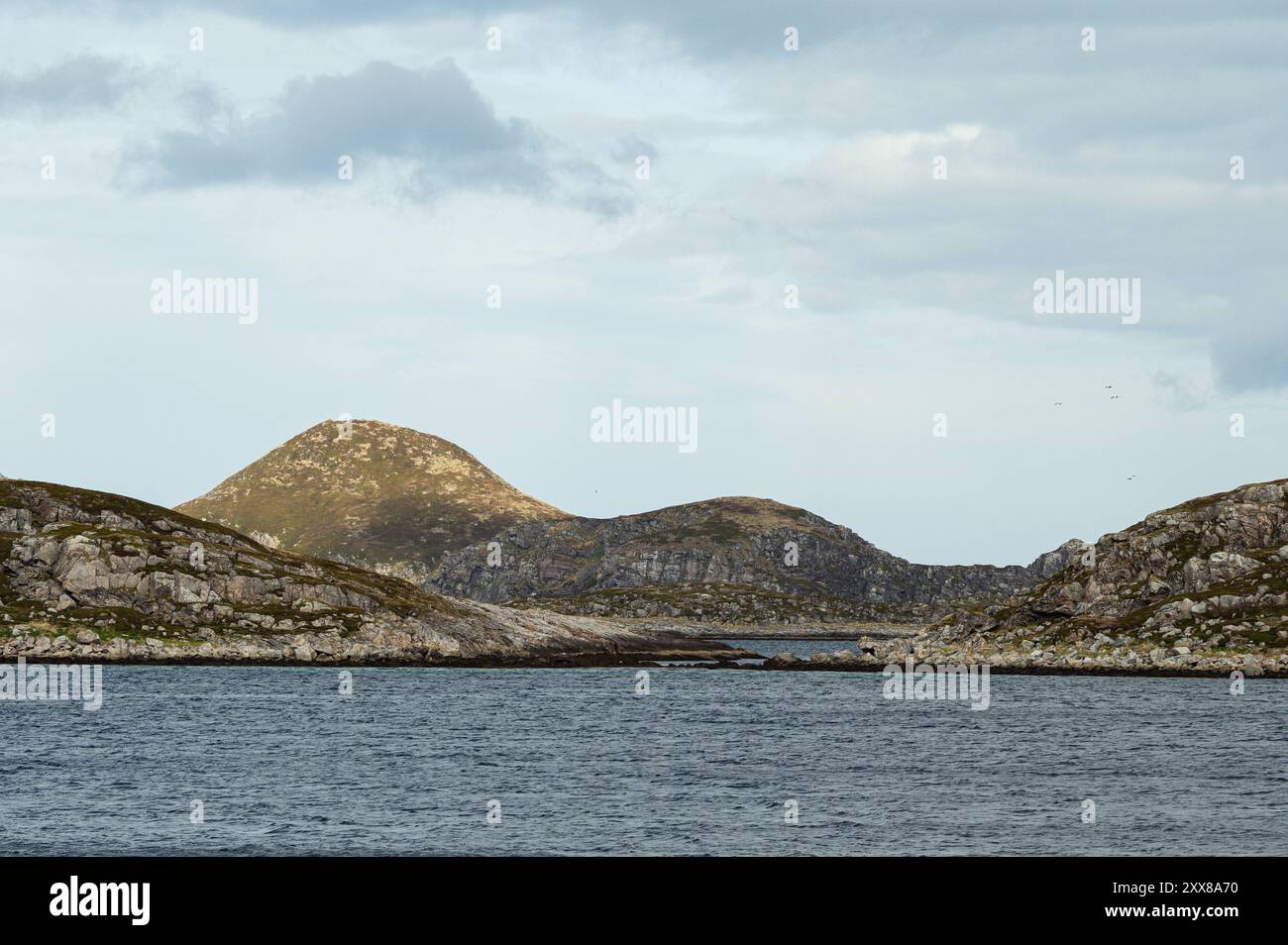 views of the fishing village of Giesvaer and its surroundings, Mageroya ...