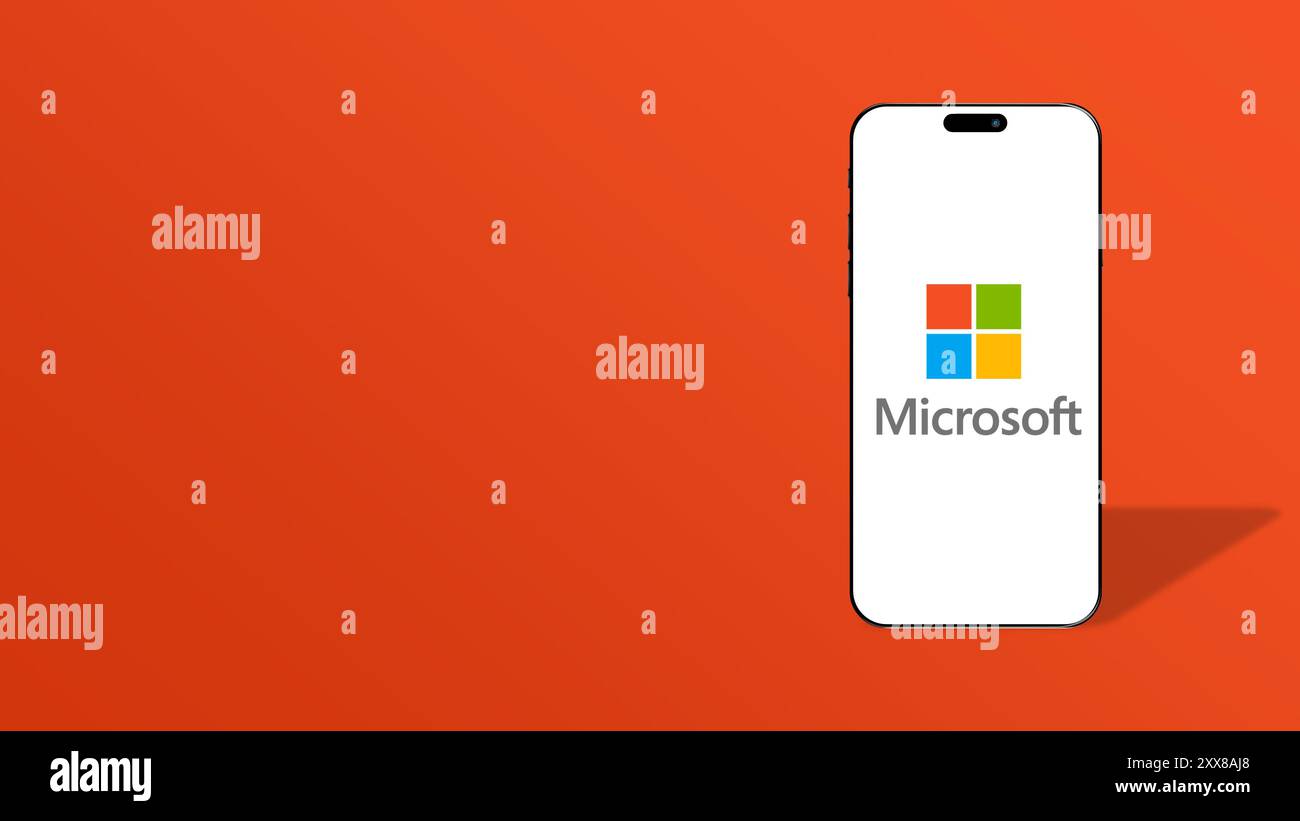 Istanbul, Turkey - 20 Aug 2024: Microsoft logo displayed on a ...